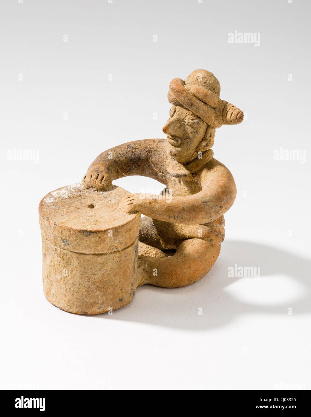 Small Drummer Figure. Mexico, Colima, 200 BCE–500 CE. Ceramics. Buff ...
