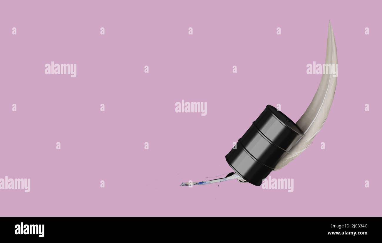 The concept of a rocket rise in the cost of oil and a feather price of ...