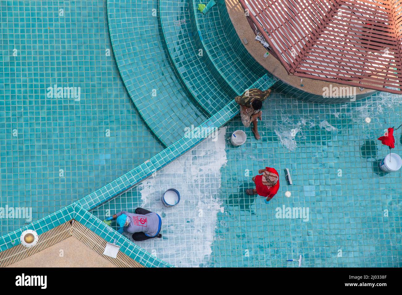 Renovation, maintenance, repair, and tiling work of a swimming pool ...