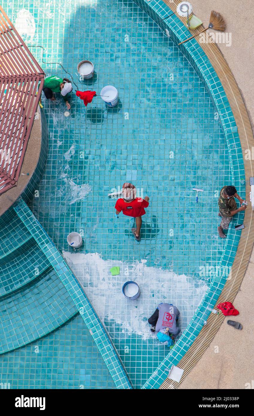 Renovation, maintenance, repair, and tiling work of a swimming pool ...