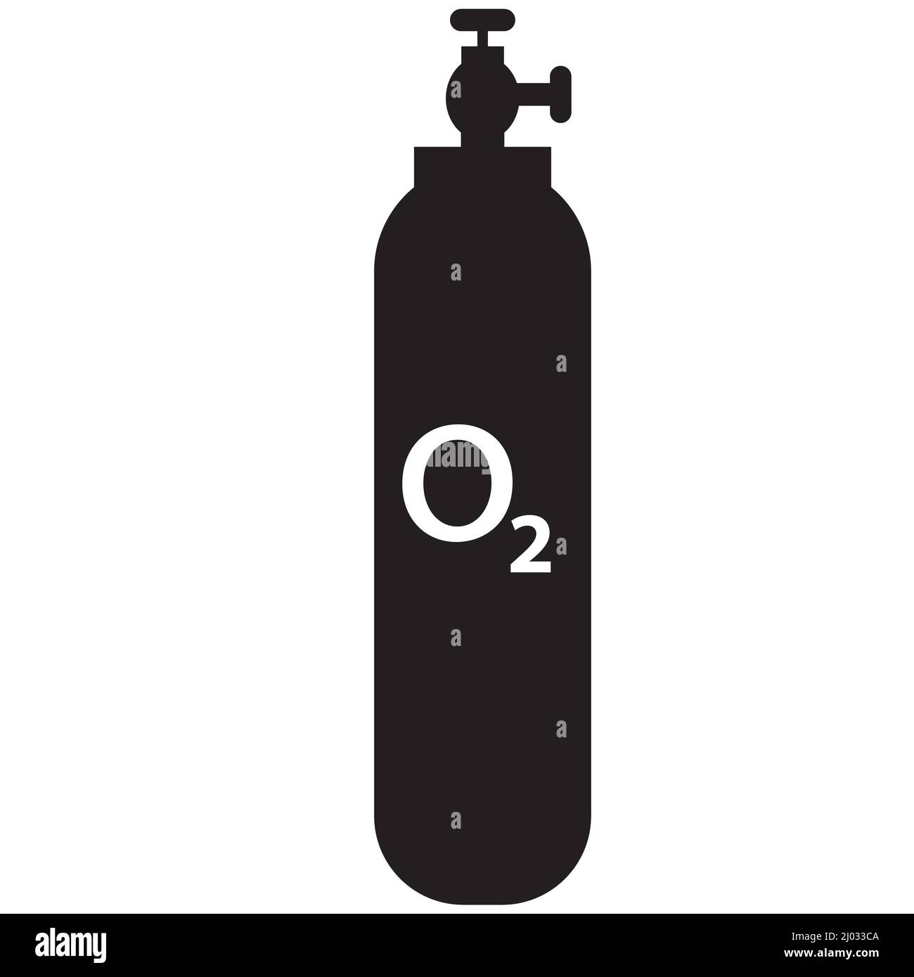 oxygen cylinder icon on white background. medical life support oxygen ...
