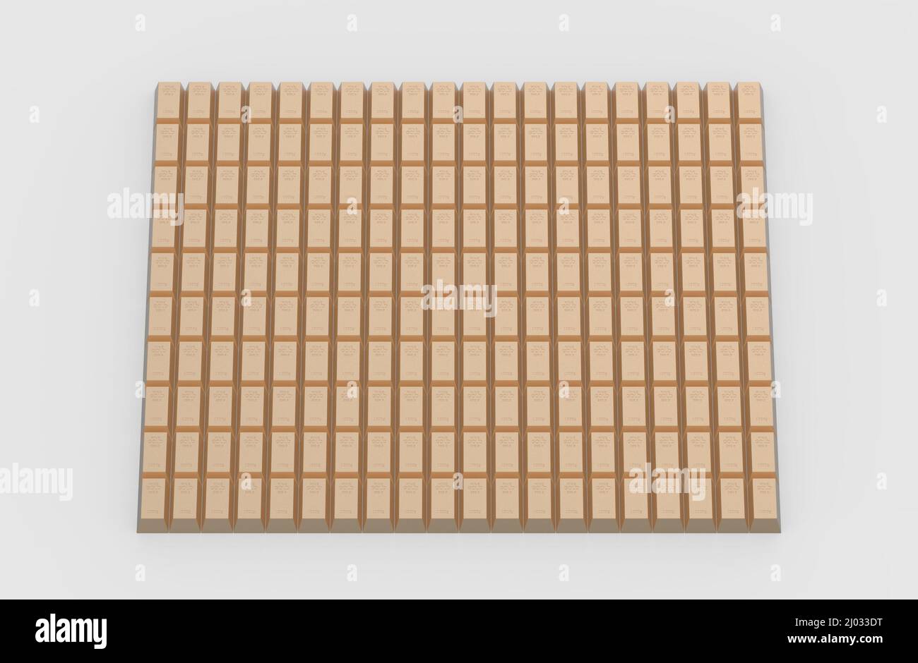 gold bar ingot isolated white background texture 3d illustration ...
