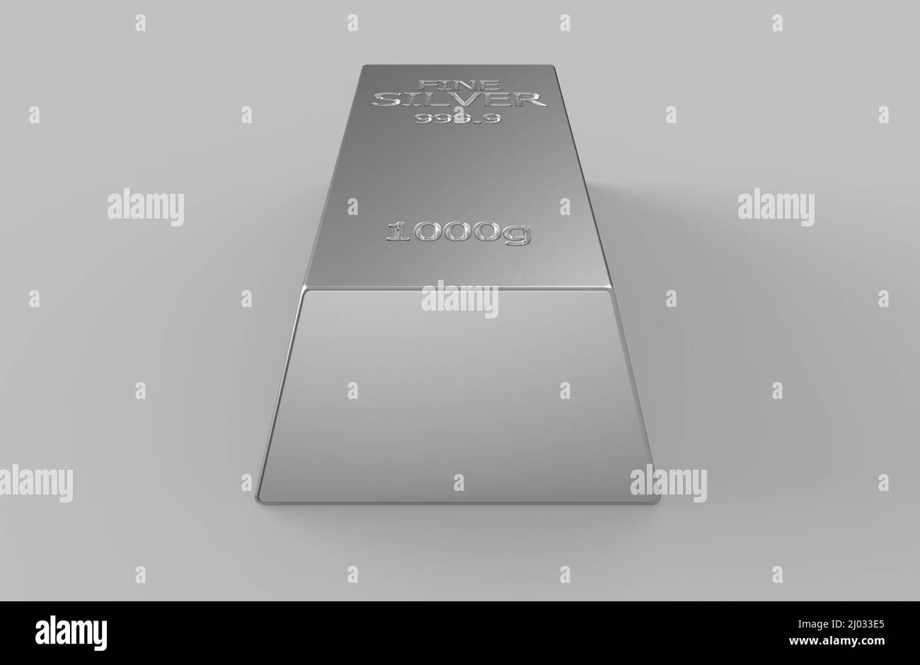 silver bar ingot 3d rendering illustration Stock Photo - Alamy