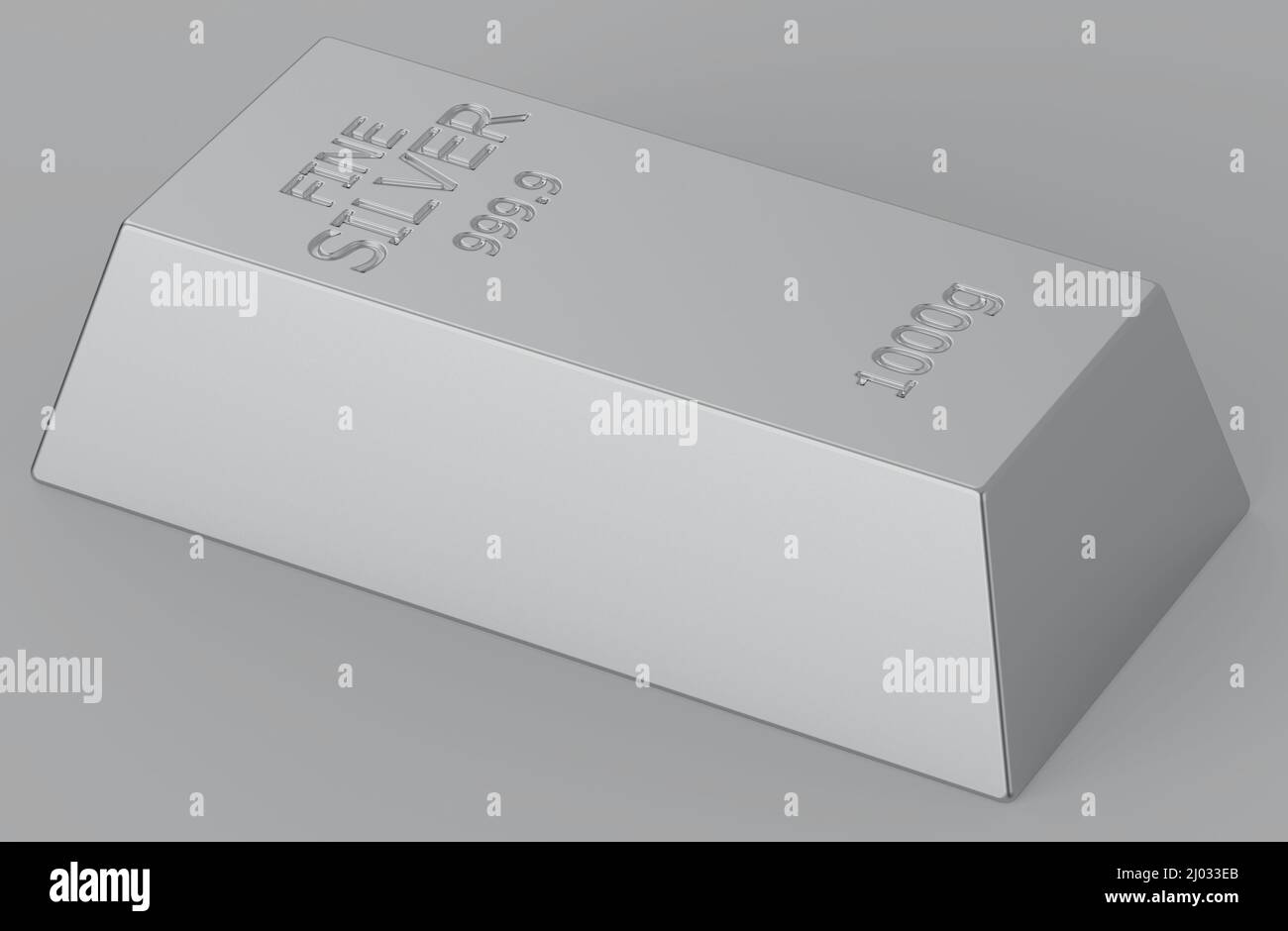 silver bar ingot 3d rendering illustration Stock Photo - Alamy