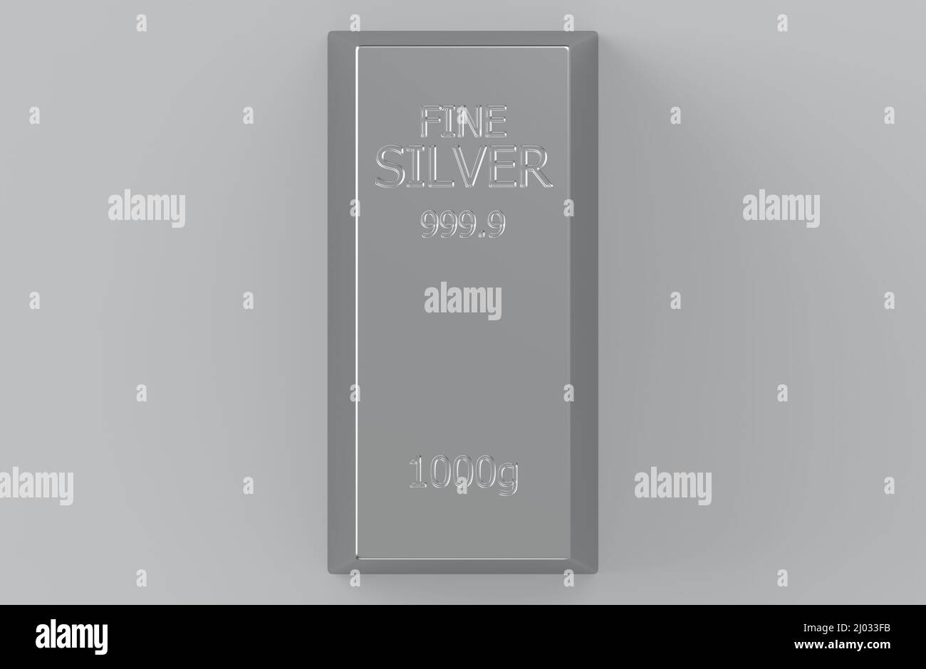 silver bar ingot 3d rendering illustration Stock Photo - Alamy