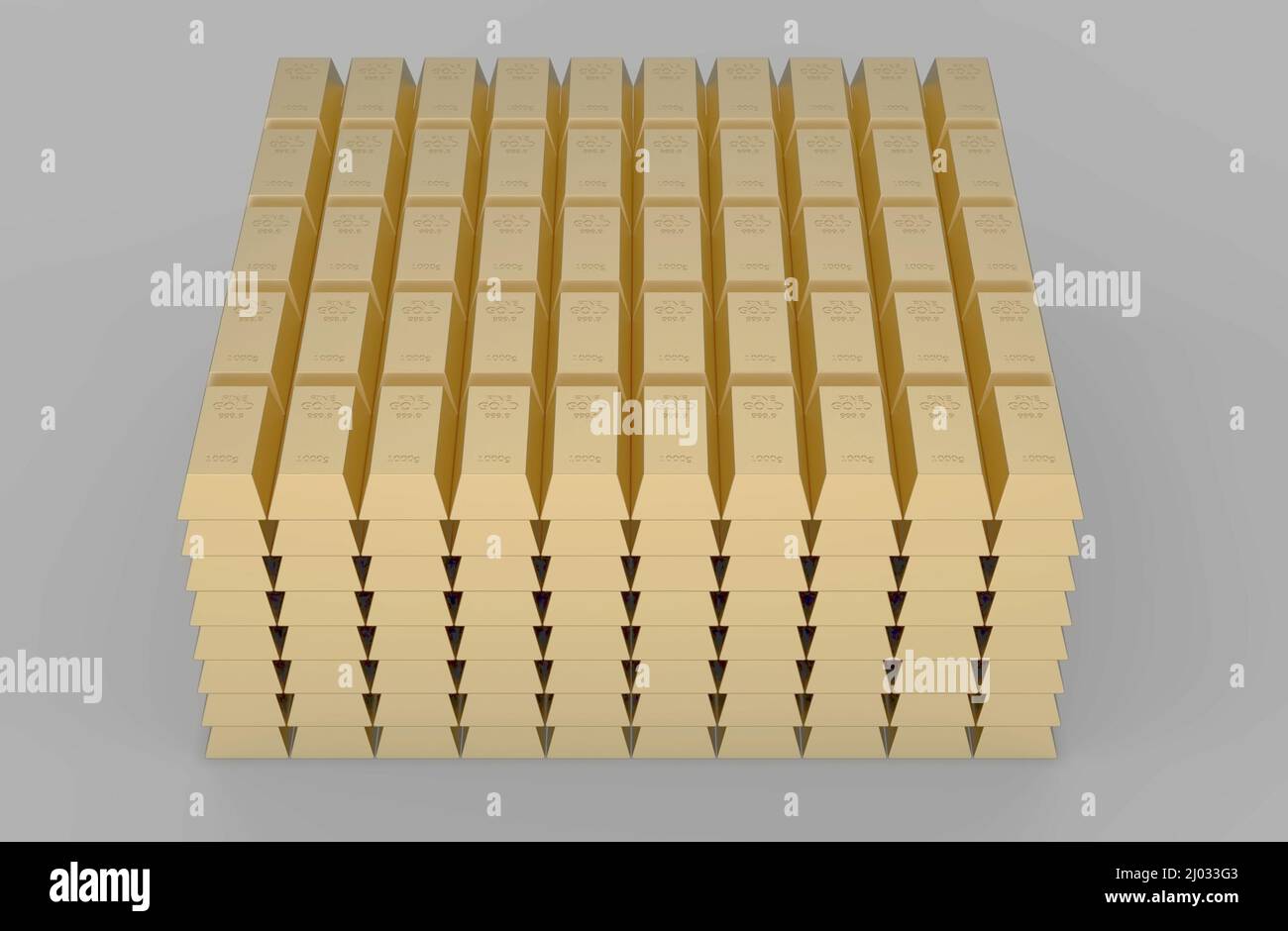 gold bar ingot isolated white background texture 3d illustration ...