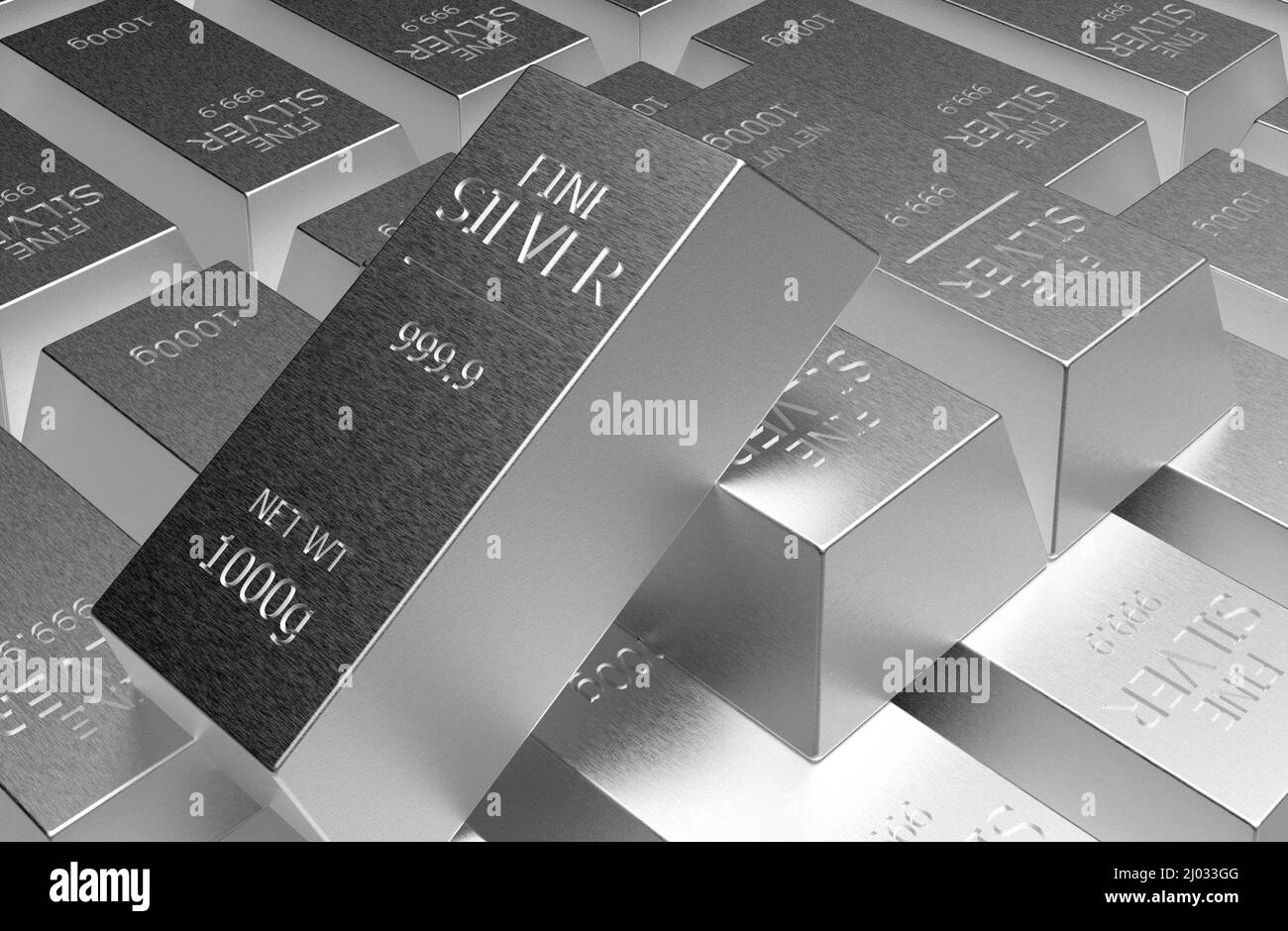 silver bar ingot 3d rendering illustration Stock Photo - Alamy