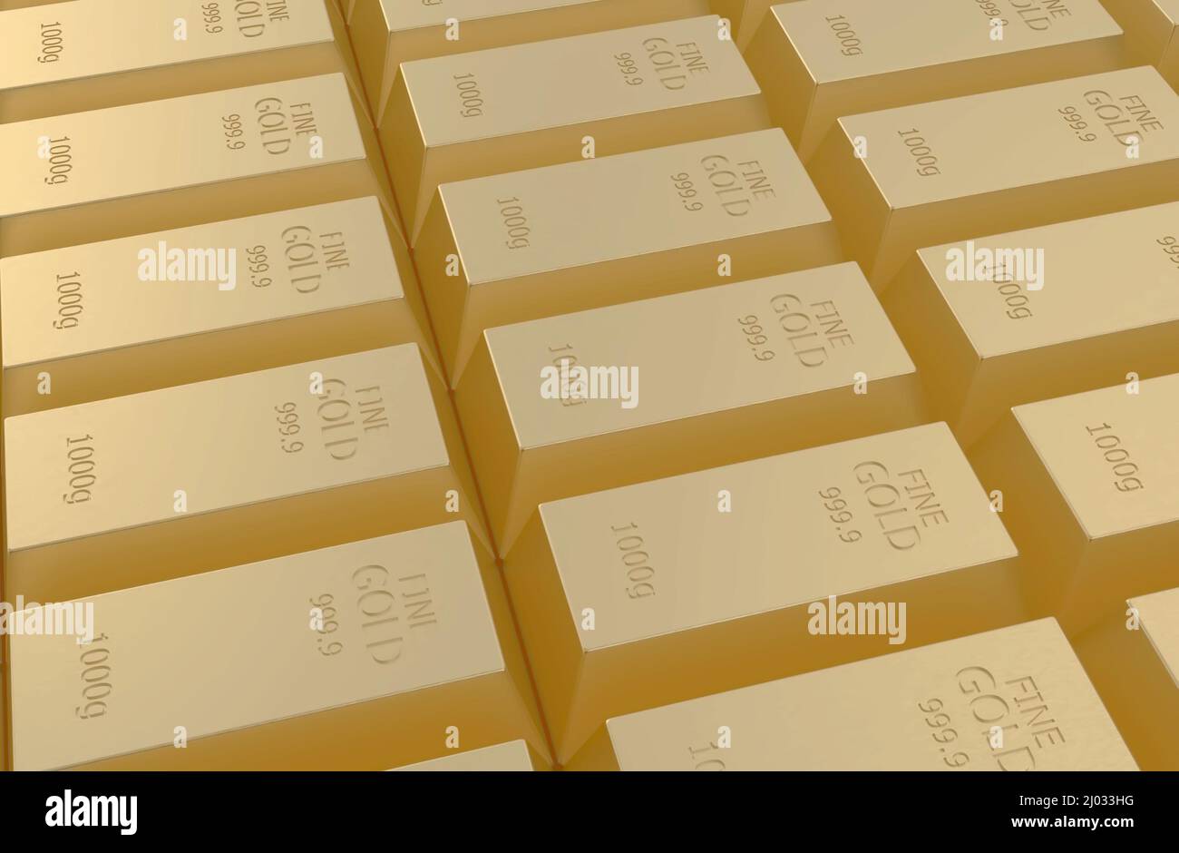 gold bar ingot isolated white background texture 3d illustration ...