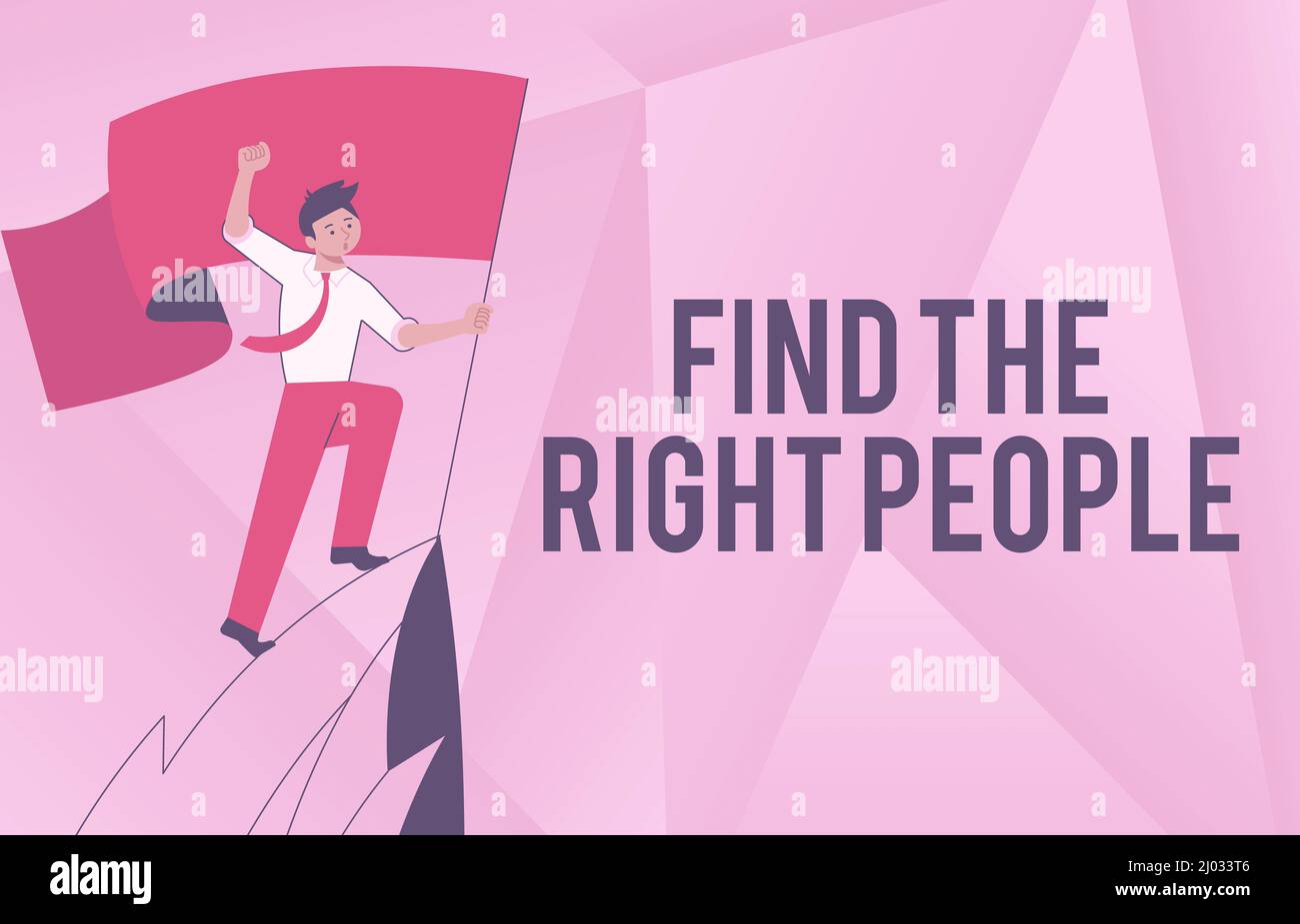 Hand writing sign Find The Right People. Concept meaning look for a ...