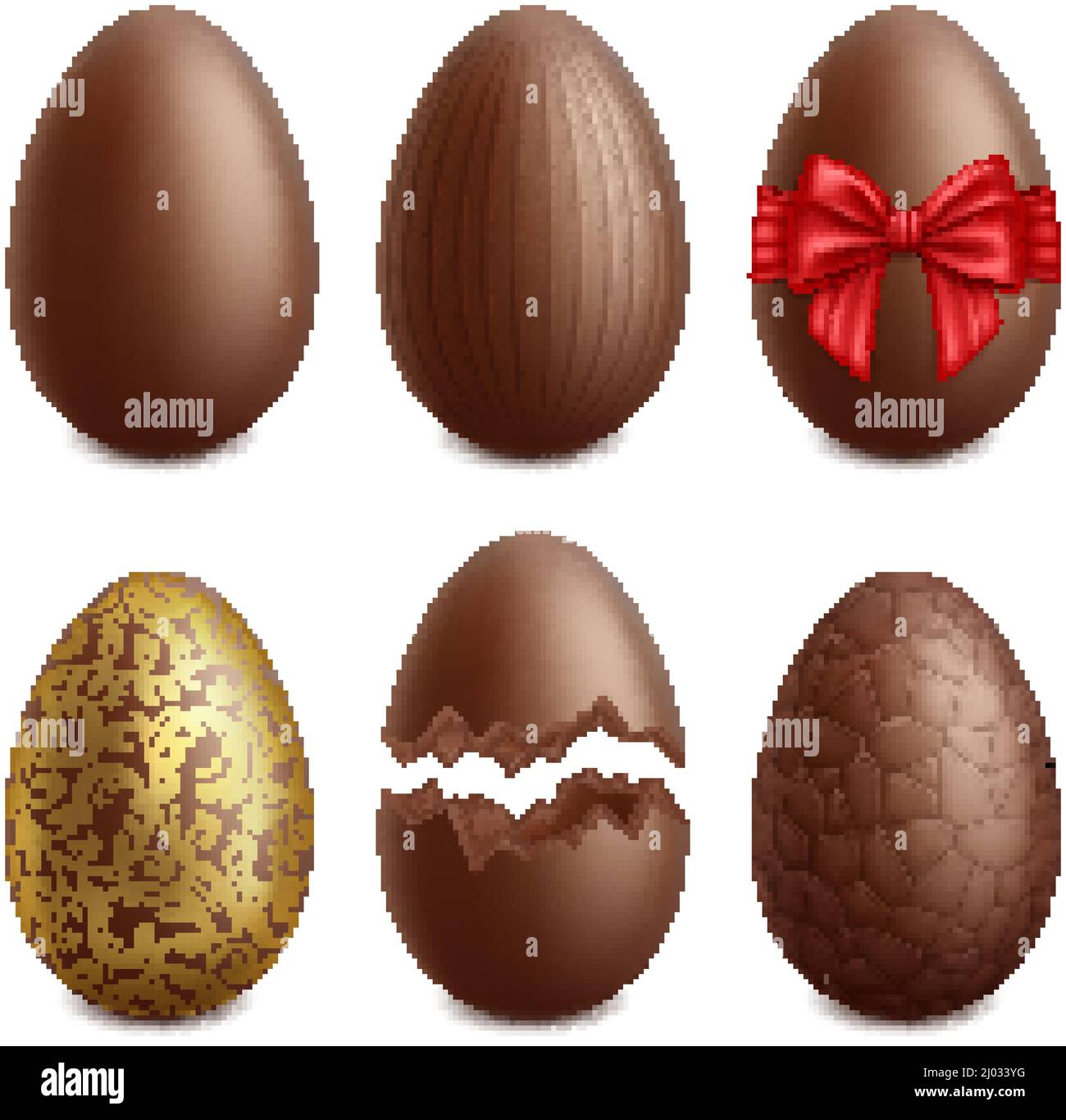 Broken chocolate eggs Stock Vector Images - Alamy