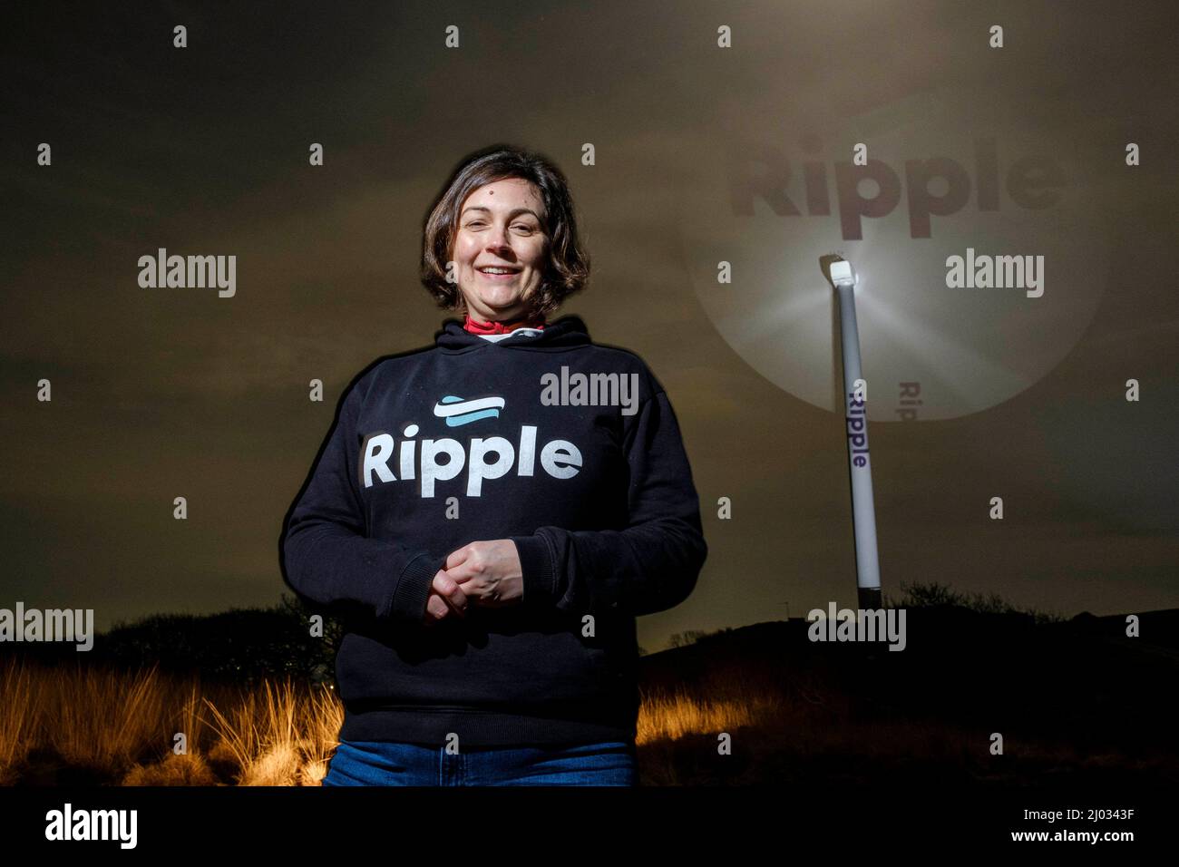 EDITORIAL USE ONLY Sarah Merrick, CEO of Ripple Energy attends a light ...