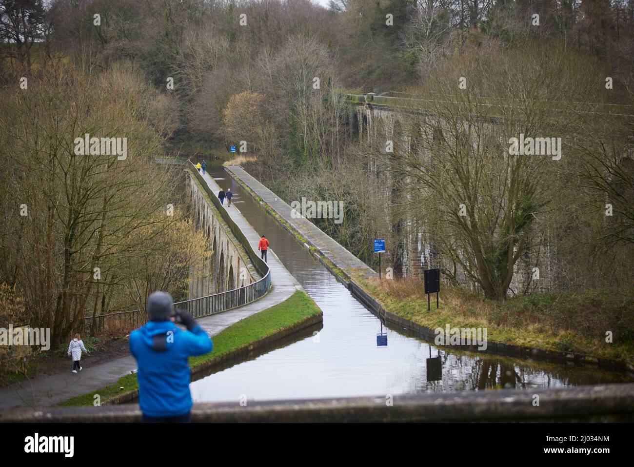 Chirk long navigable Grade II* listed aqueduct designed by civil ...
