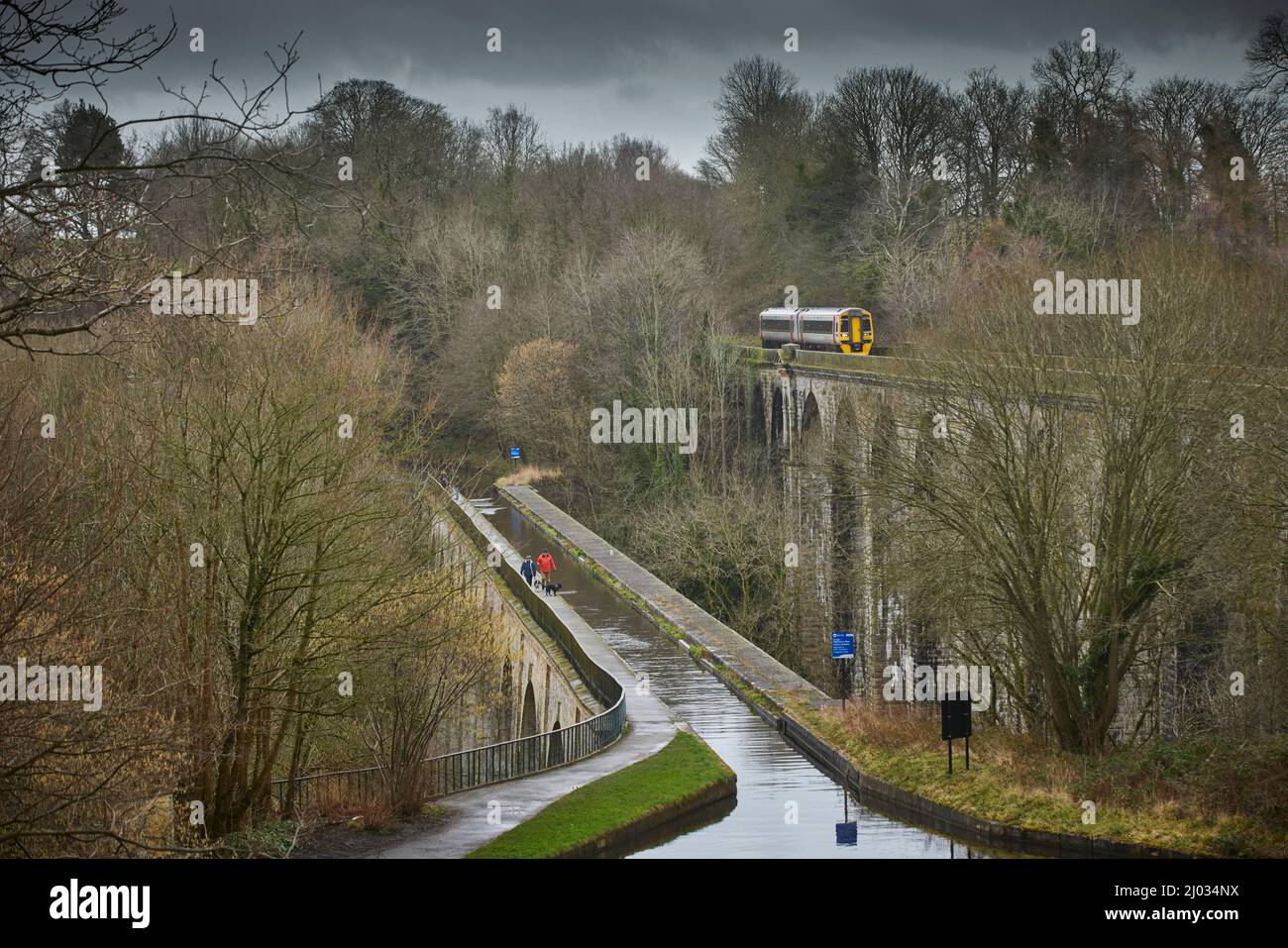 Chirk long navigable Grade II* listed aqueduct designed by civil ...