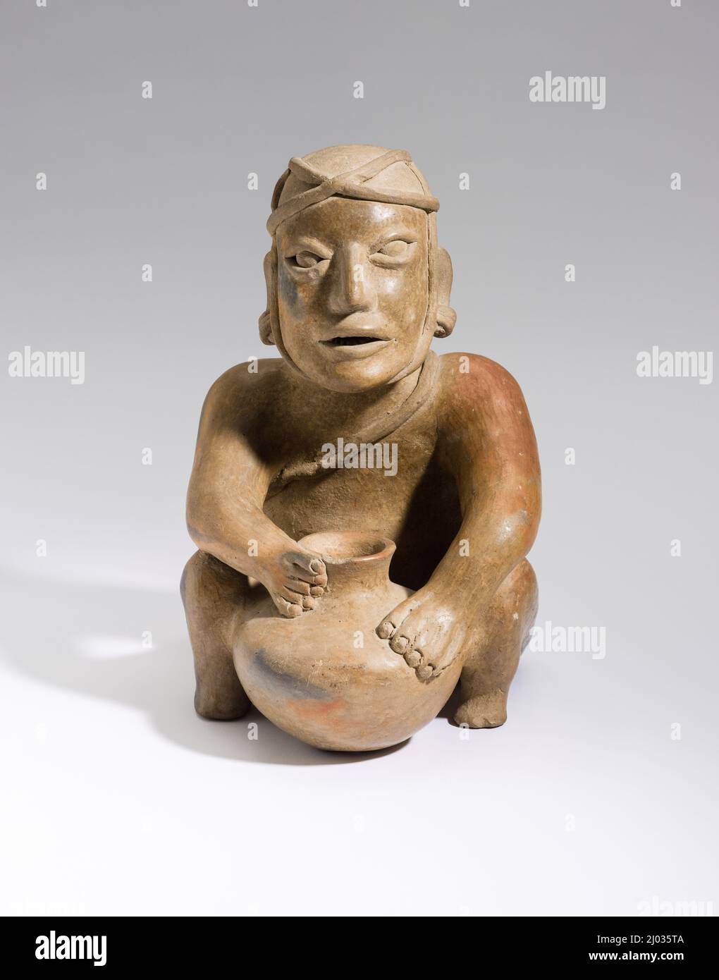 Crouching Male Figure with Jar. Mexico, Jalisco, 200 BCE–500 CE ...