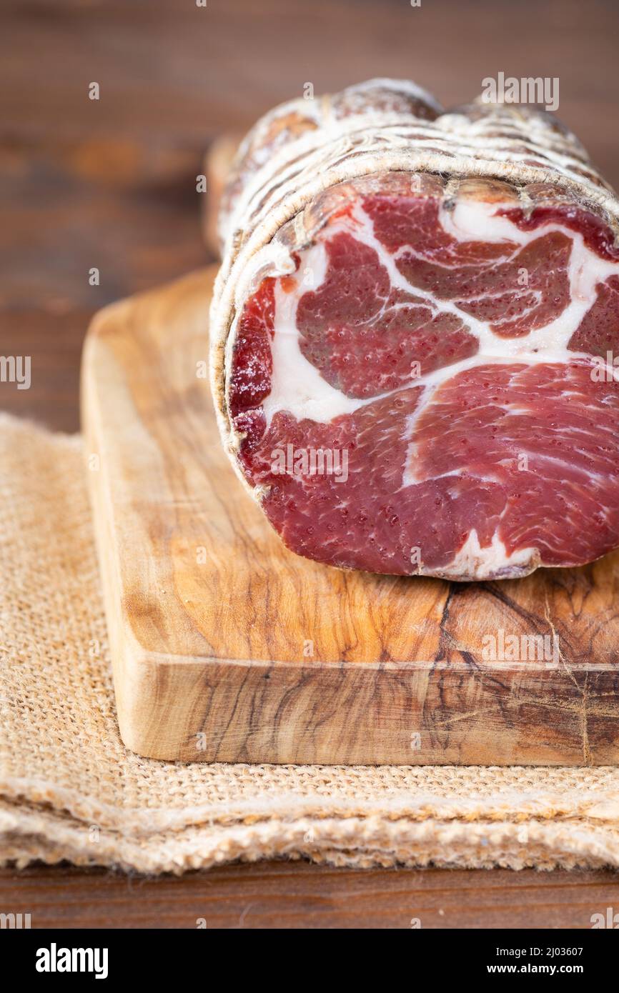Capocollo typical from Martina Franca, Apulia region Stock Photo - Alamy