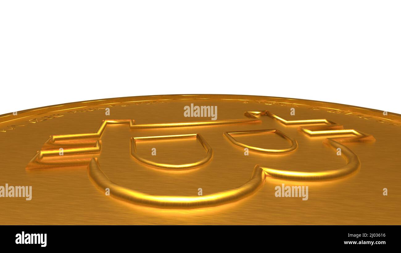 bitcoin gold wallpaper background texture 3d illustration render Stock ...