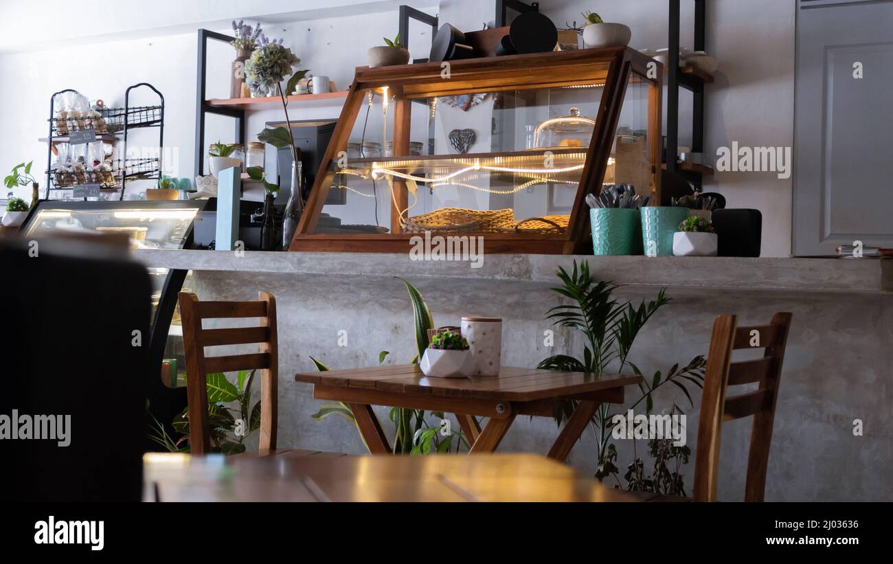 general plane of a coffee shop in tulum mexico Stock Photo - Alamy