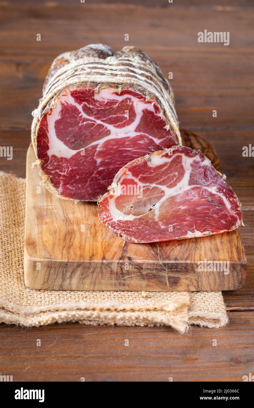Capocollo typical from Martina Franca, Apulia region Stock Photo - Alamy