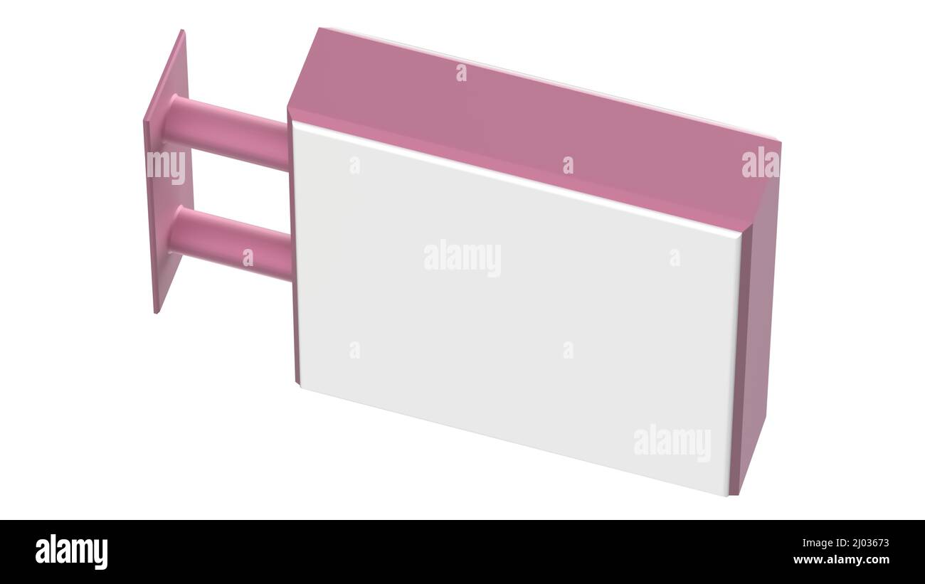business pink sign illustration 3d rendering Stock Photo - Alamy