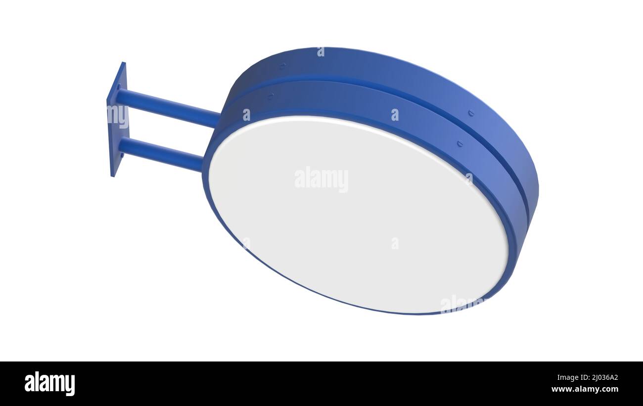 billboard logo signal template steel texture 3d illustration rendering ...