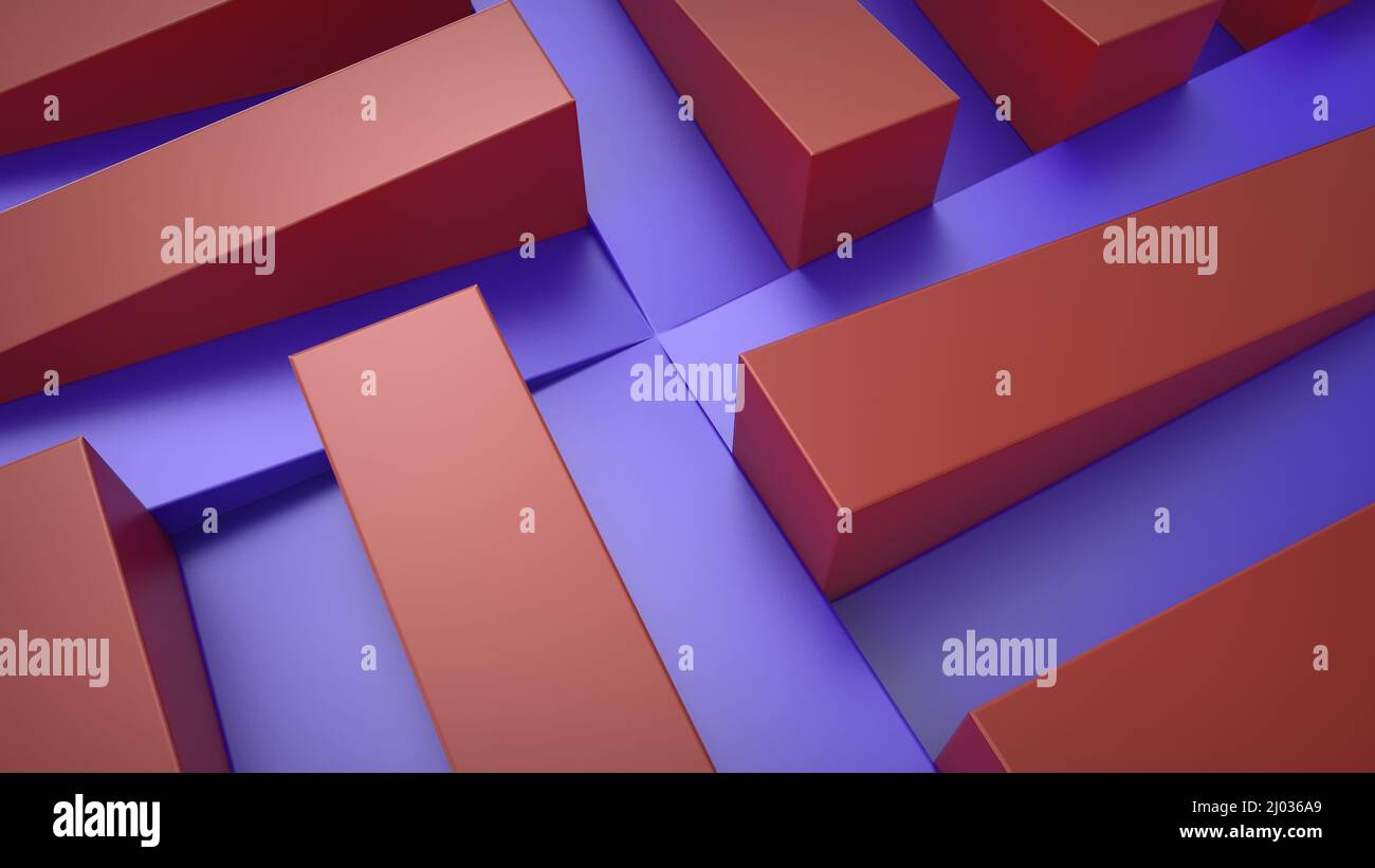 blue and red template for graphic design 3d illustration rendering ...