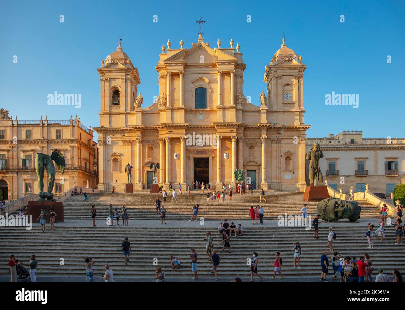 The Cathedral of San Nicolo, UNESCO World Heritage Site, Noto, Siracusa ...