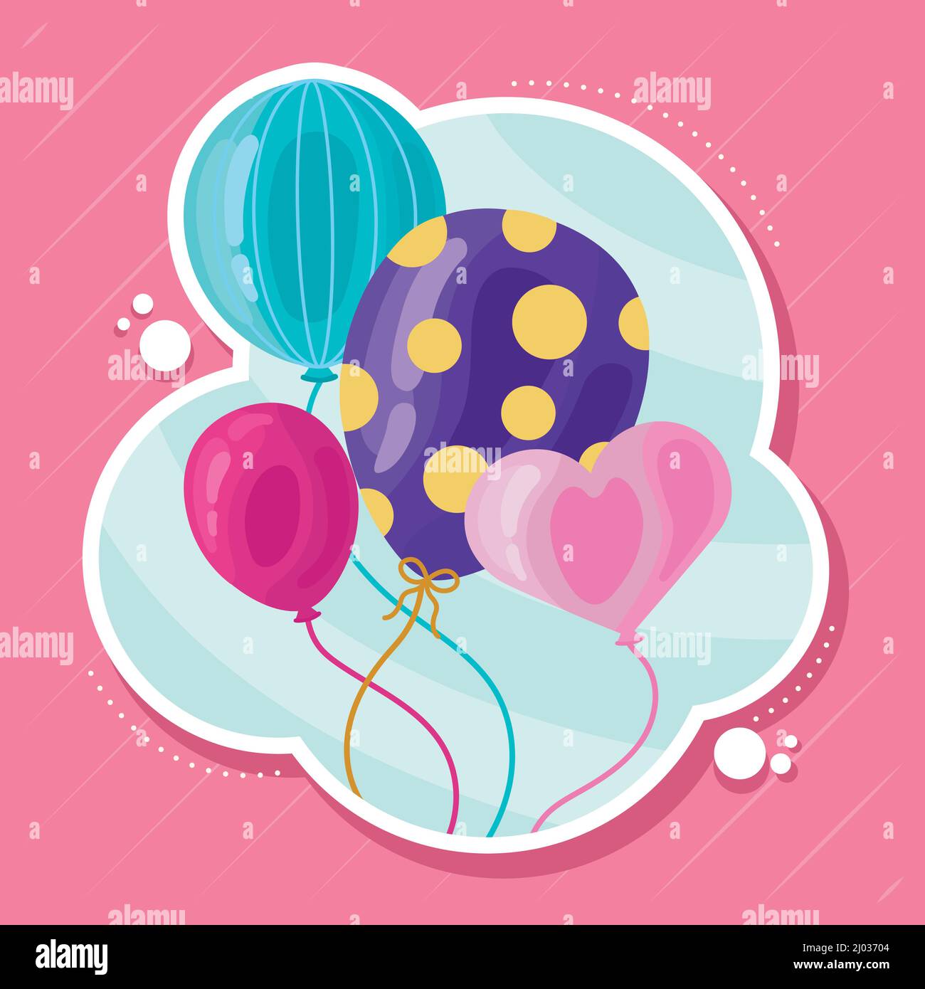 party balloons helium colorful poster Stock Vector Image & Art - Alamy