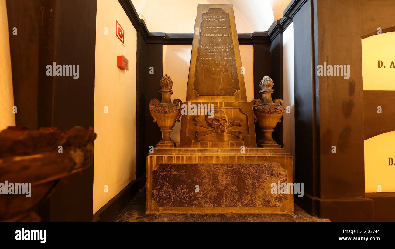 Catacombs of the Igreja de São Francisco, Porto, Portugal Stock Photo ...
