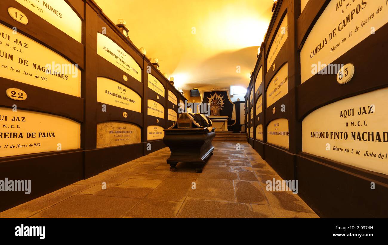 Catacombs of the Igreja de São Francisco, Porto, Portugal Stock Photo ...