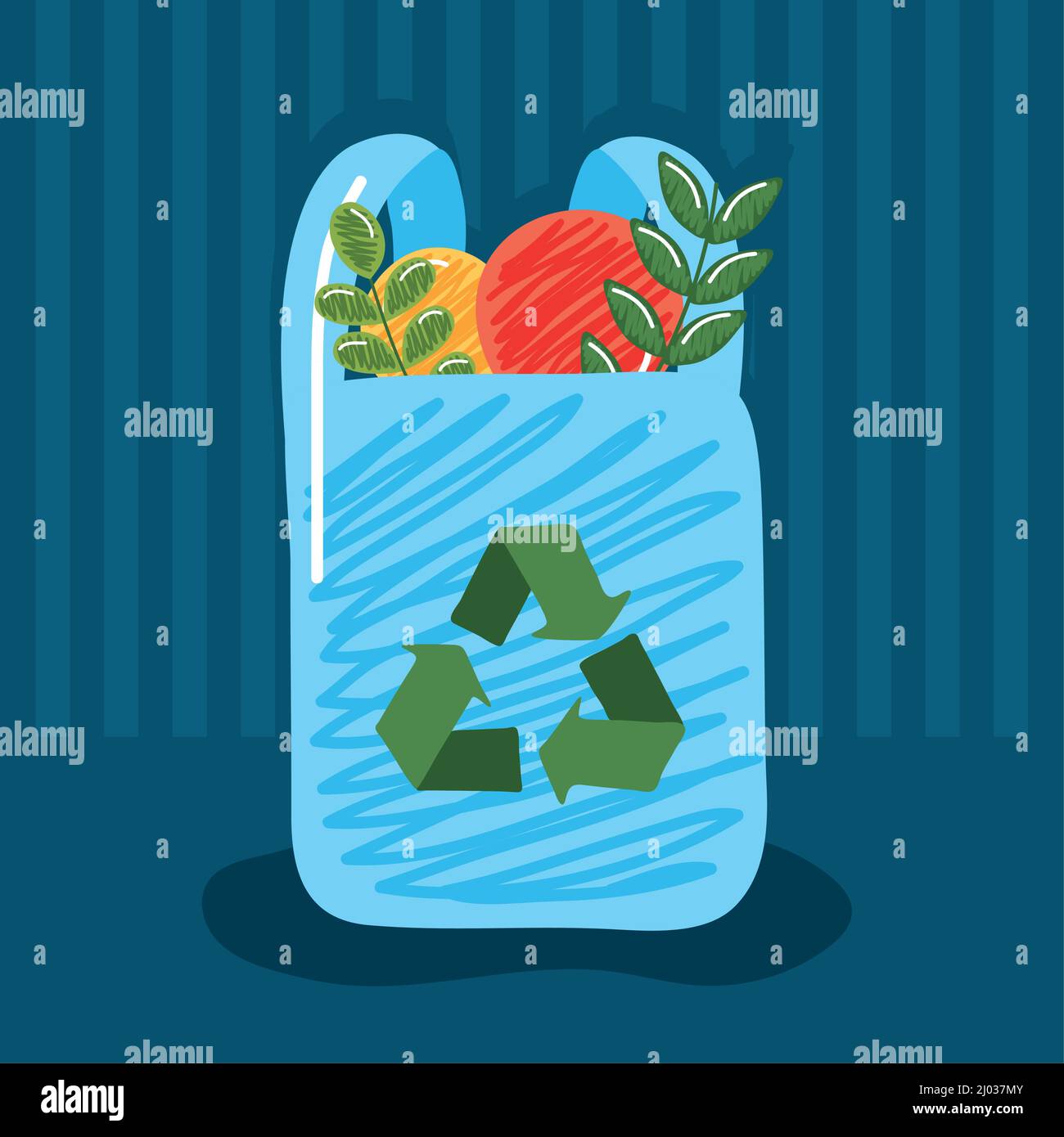 supermarket reusable bag with arrows Stock Vector Image & Art - Alamy