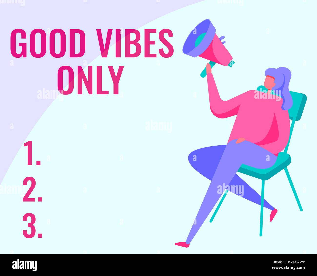 Handwriting text Good Vibes Only. Word Written on Just positive ...