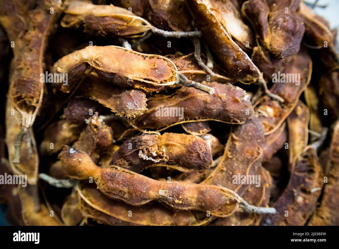 Peeled stock of tamarind in a place Stock Photo - Alamy