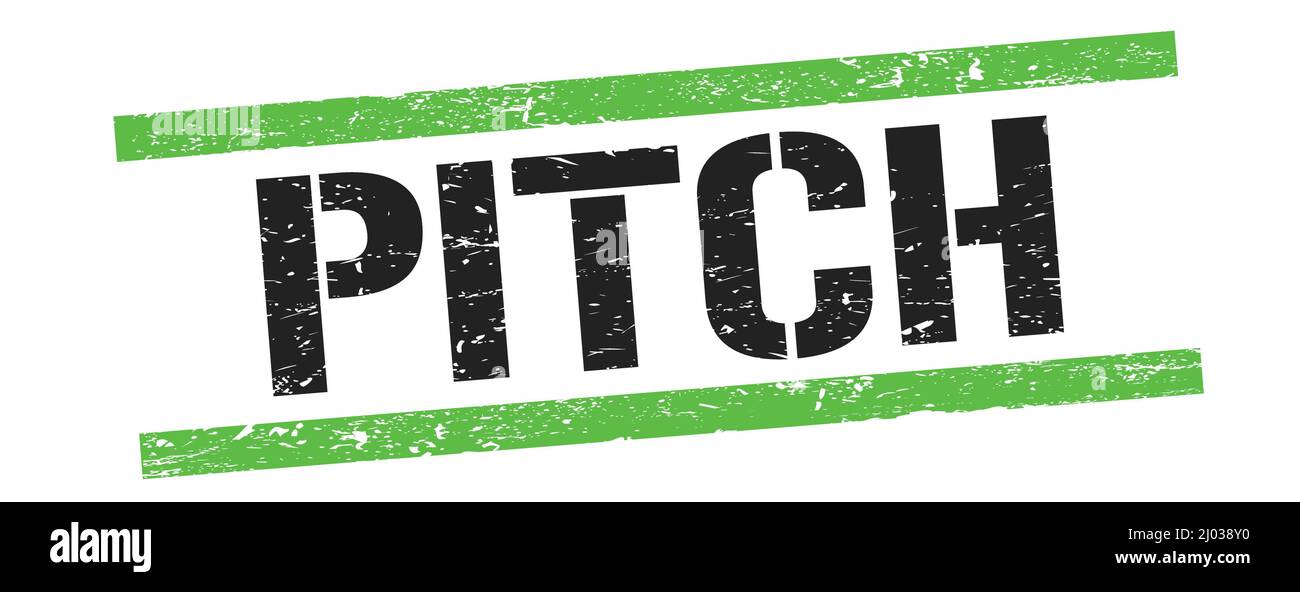 PITCH text on black green grungy lines stamp sign Stock Photo - Alamy