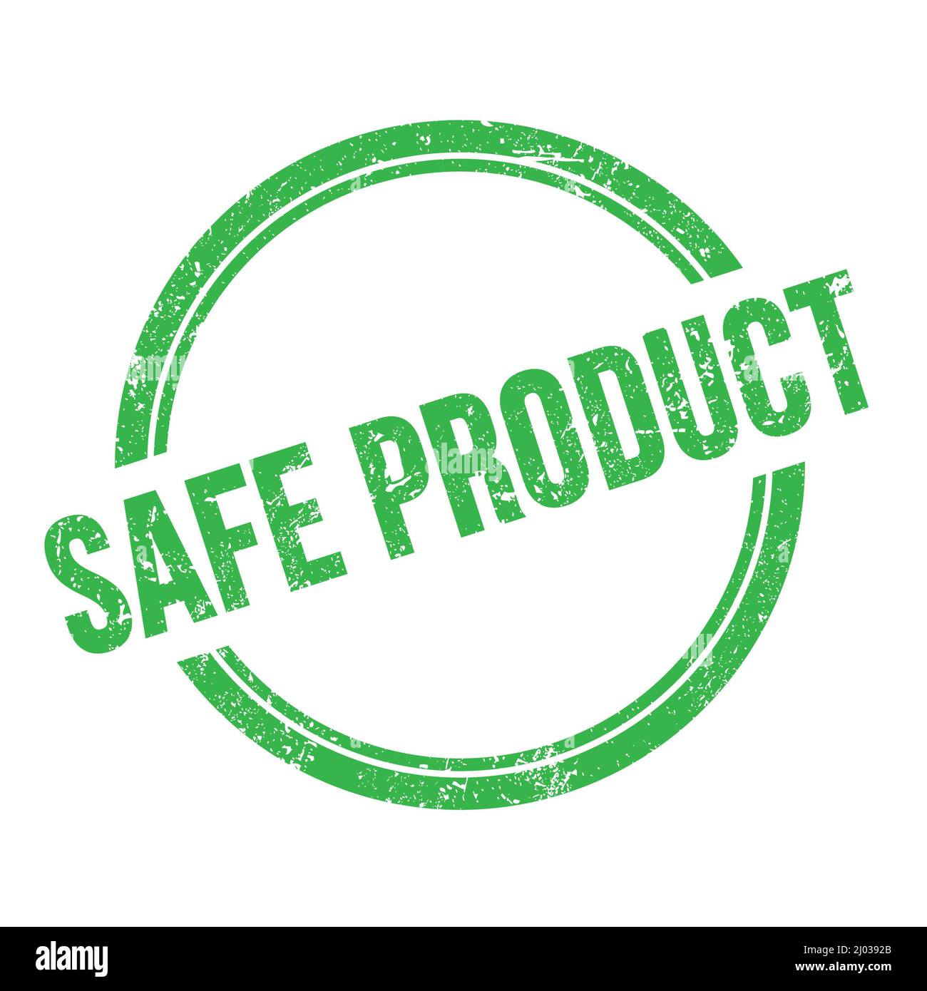 SAFE PRODUCT text written on green grungy vintage round stamp Stock ...