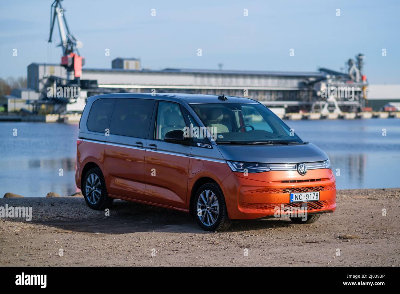 RIGA, LATVIA, MARCH 2022 - New Volkswagen Multivan T7 plug-in hybrid ...