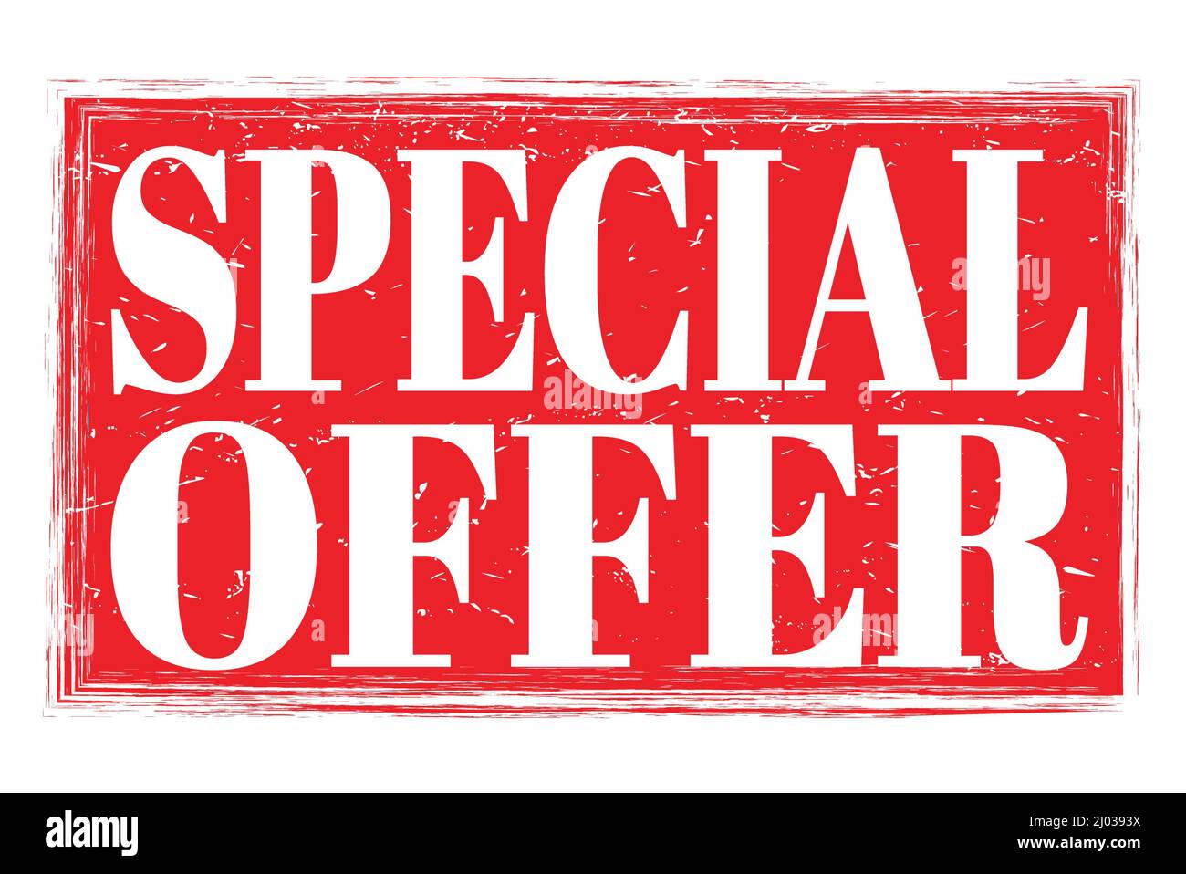 SPECIAL OFFER, words written on red grungy stamp sign Stock Photo - Alamy