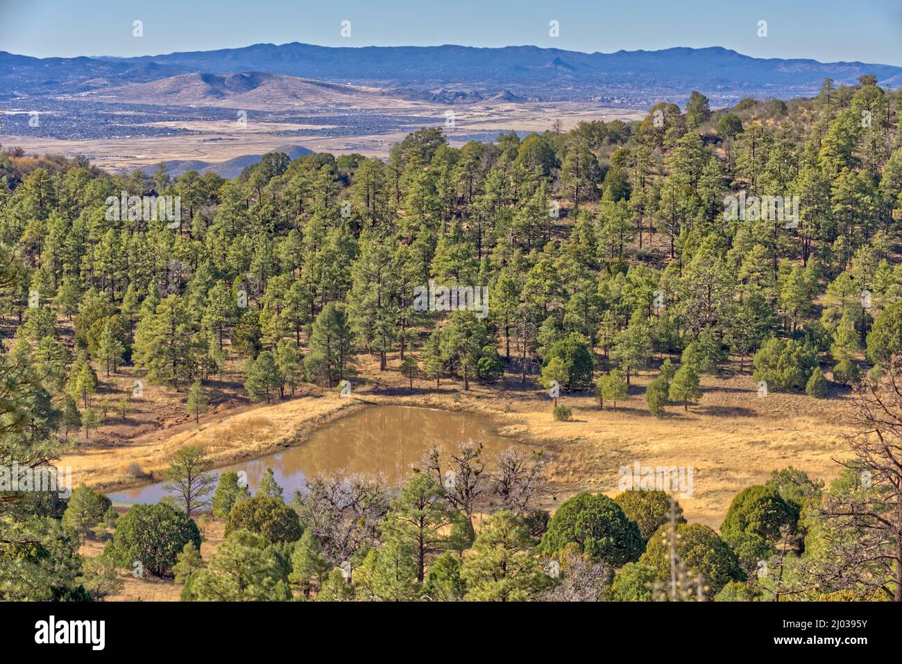Cattle Tank viewed from Woodchute Mountain Trail, located in Prescott ...