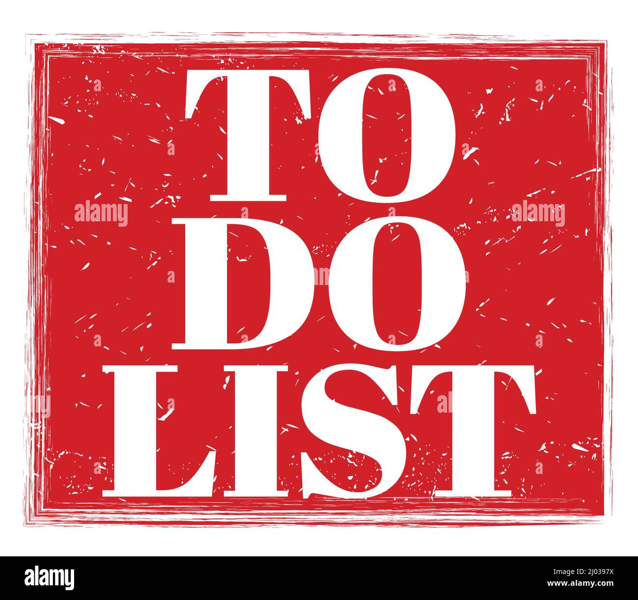 TO DO LIST, written on red grungy stamp sign Stock Photo - Alamy
