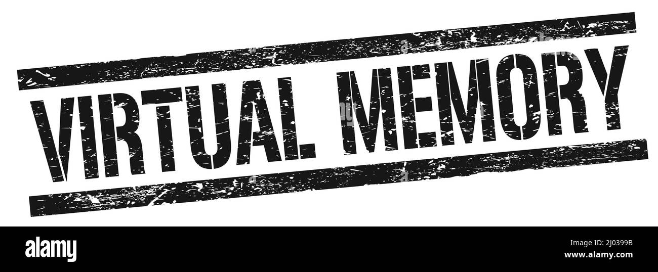 VIRTUAL MEMORY text on black grungy rectangle stamp sign Stock Photo ...