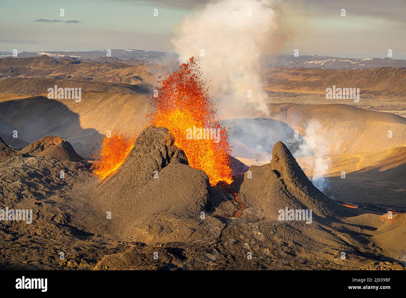 The Geldingadalir Volcanic Eruption, Fagradalsfjall, Iceland, Polar ...
