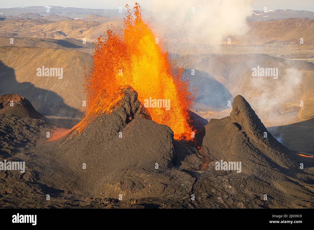 The Geldingadalir Volcanic Eruption, Fagradalsfjall, Iceland, Polar ...
