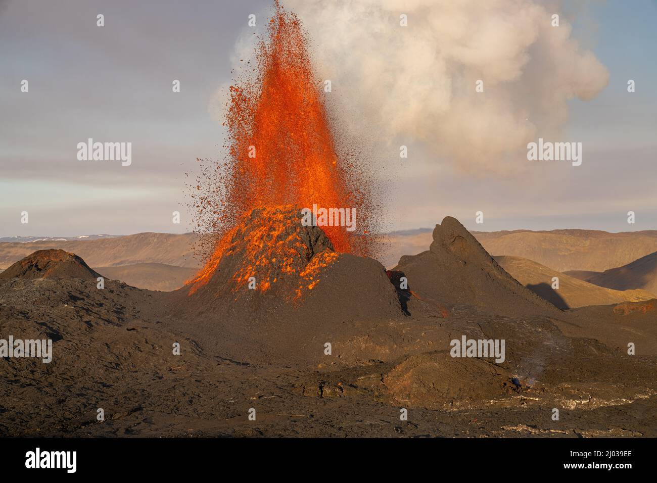 The Geldingadalir Volcanic Eruption, Fagradalsfjall, Iceland, Polar ...