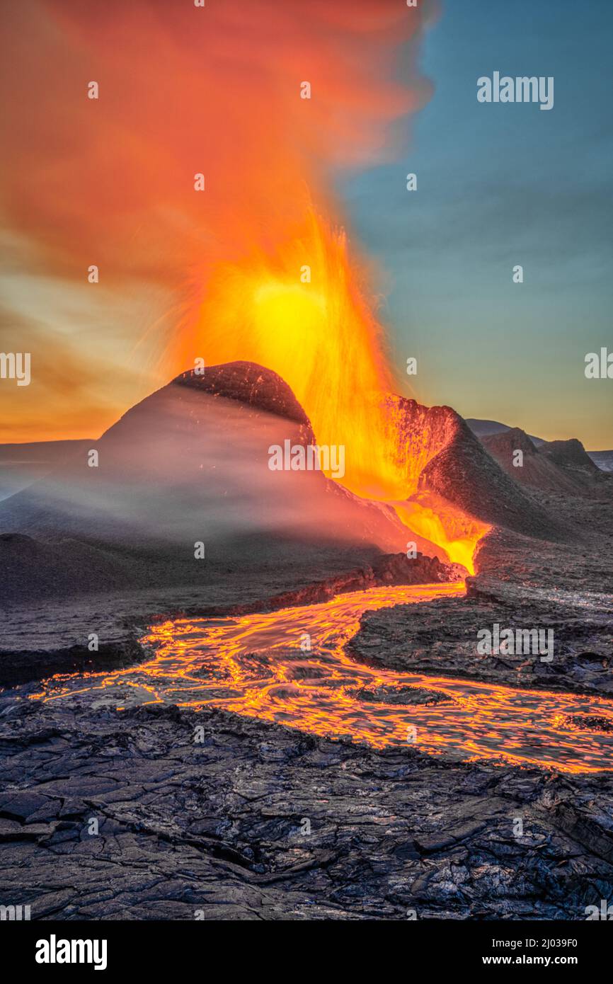 The Geldingadalir Volcanic Eruption, Fagradalsfjall, Iceland, Polar ...