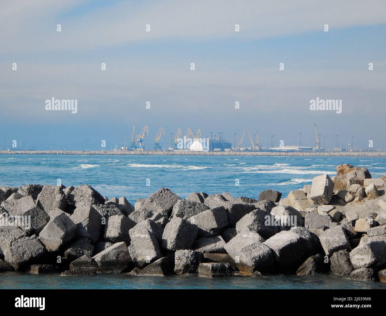 Water intake channel for the desalination of sea water. Kazakhstan ...