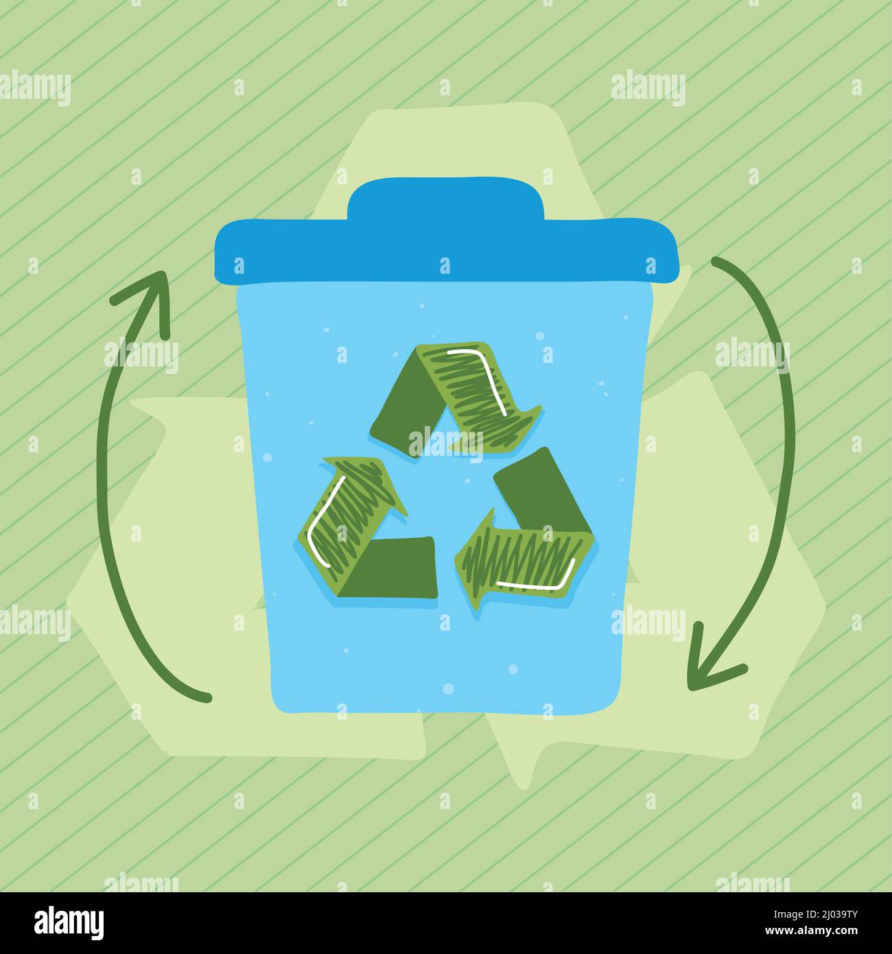 waste bin recycle ecology icon Stock Vector Image & Art - Alamy