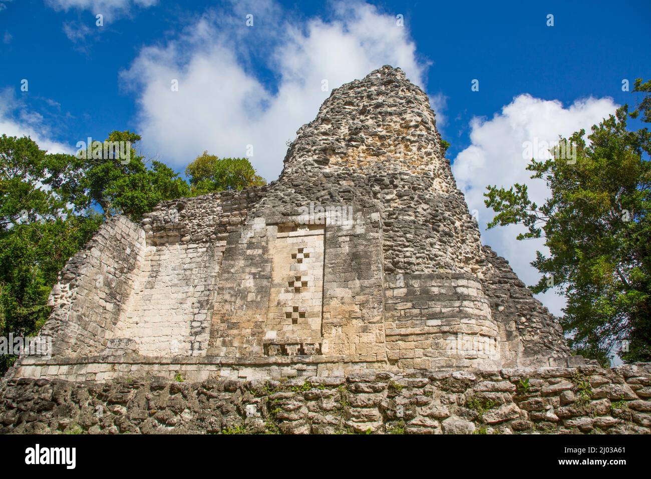 Structure 1, Mayan Ruins, Chicanna Archaeological Zone, Campeche State ...