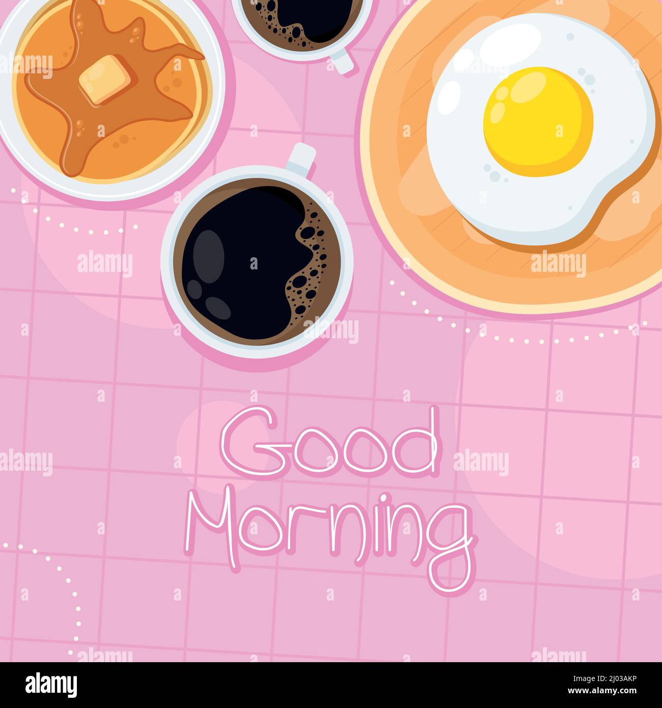 breakfast and good morning lettering poster Stock Vector Image & Art ...
