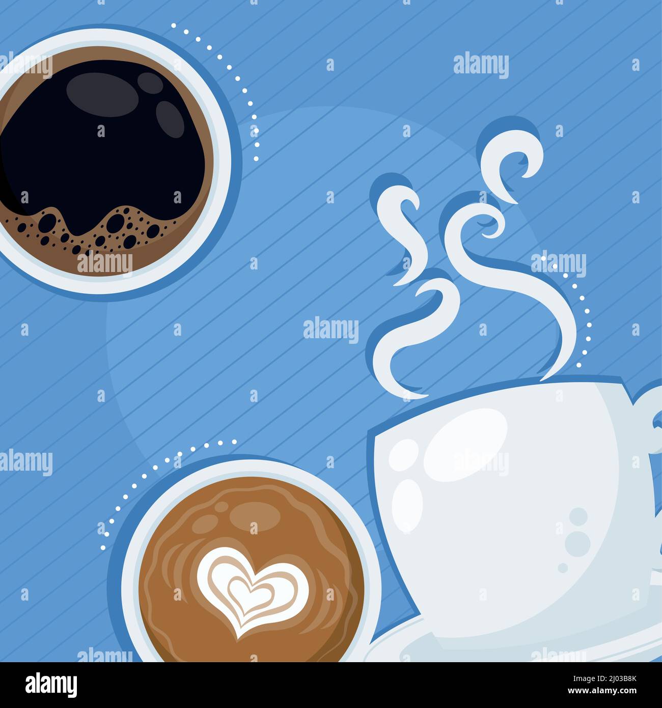 Three cups coffee on Stock Vector Images - Alamy