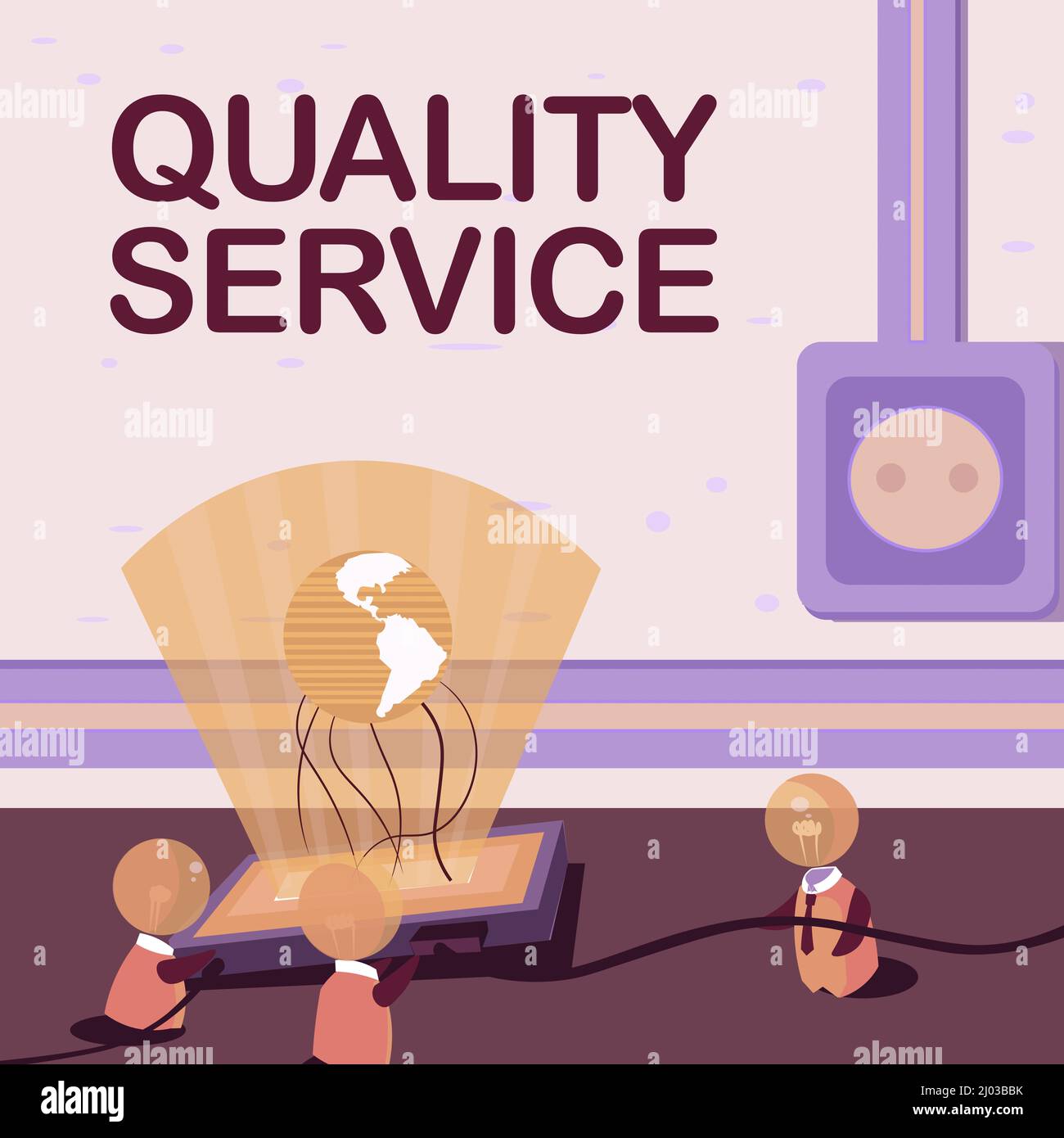 Inspiration showing sign Quality Service. Business overview how well ...