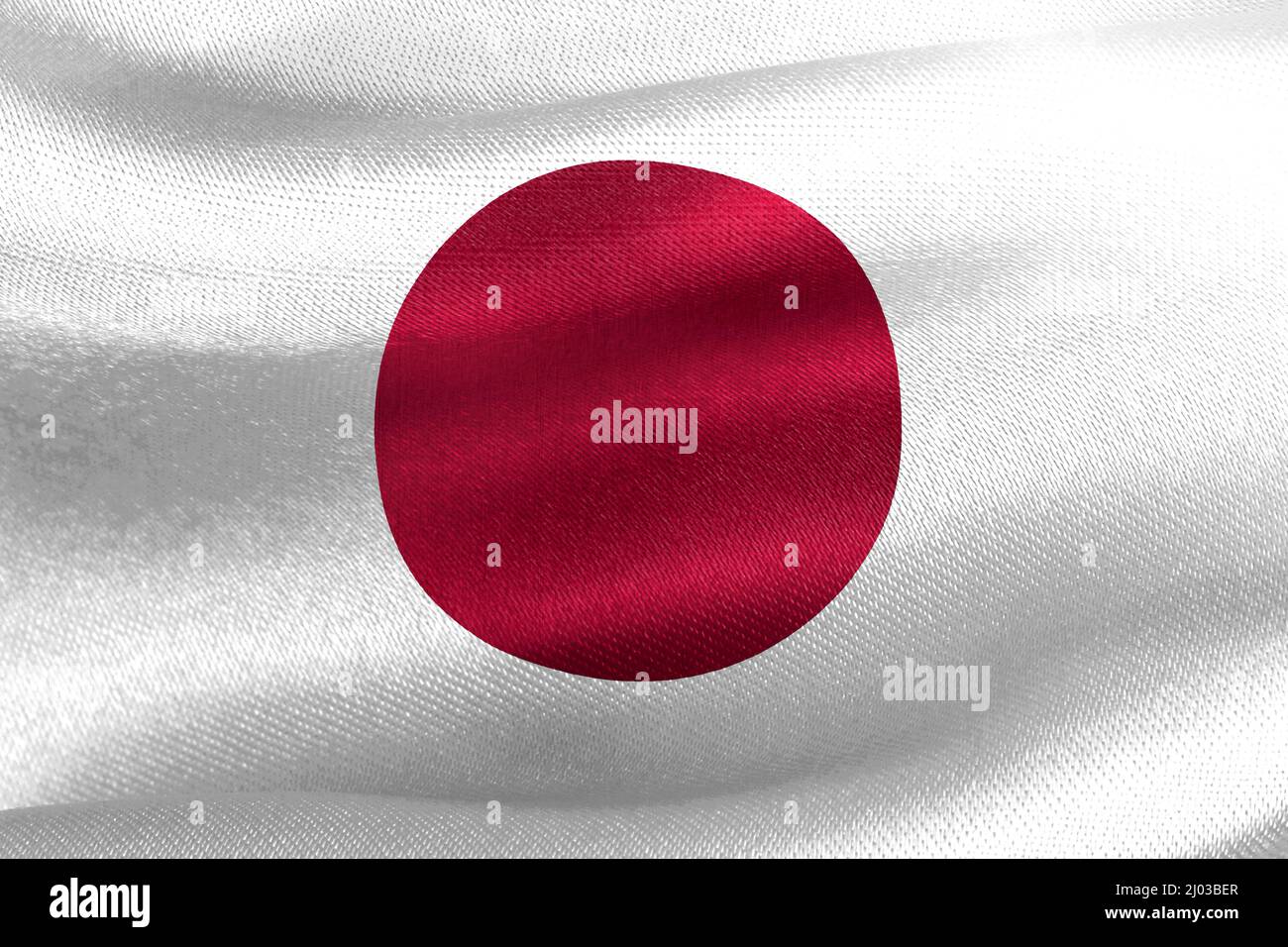 3d rendering flag of Japan with realistic waving fabric surface Stock ...